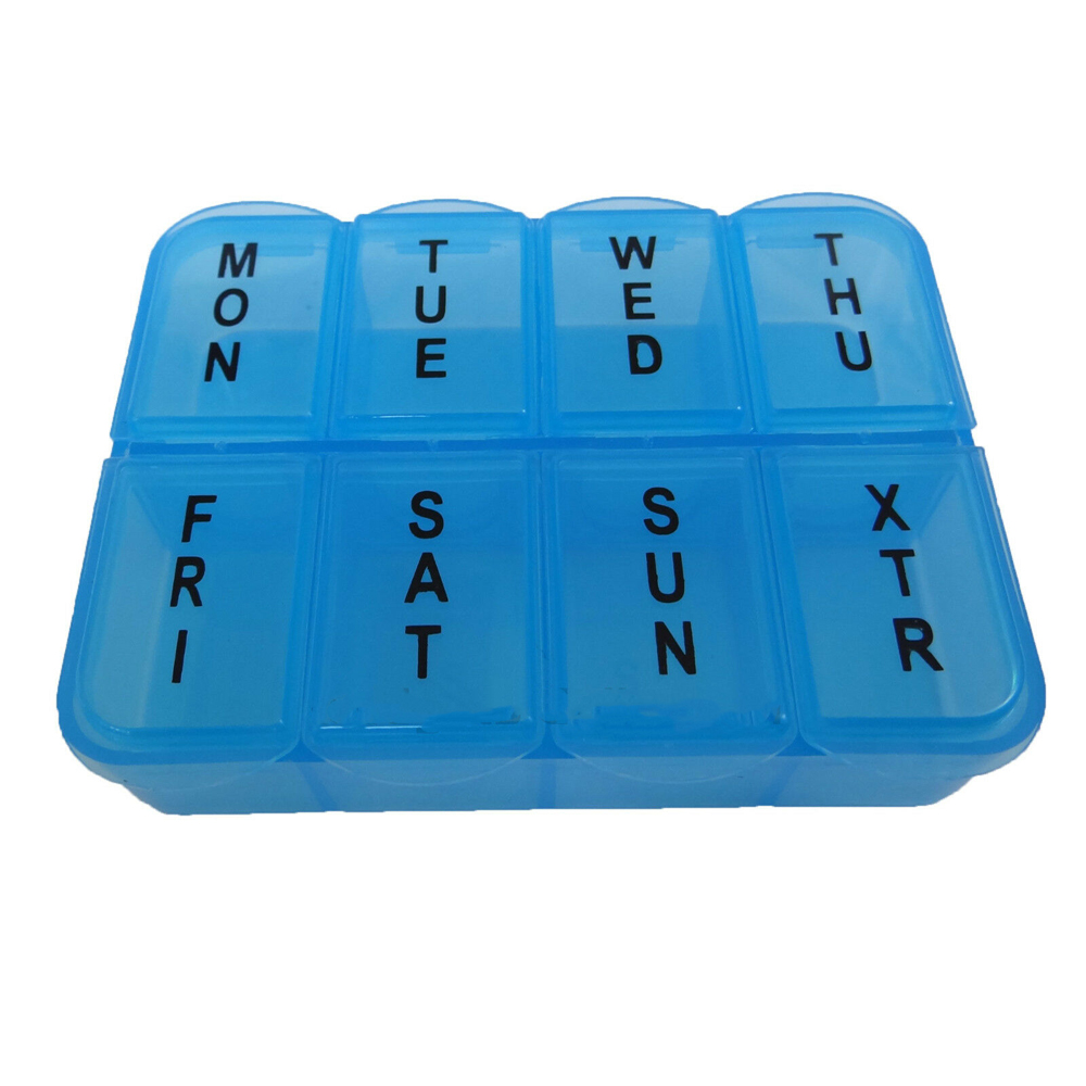 8 Compartments Daily Plastic Pill Box - Ingtiger Pill Box